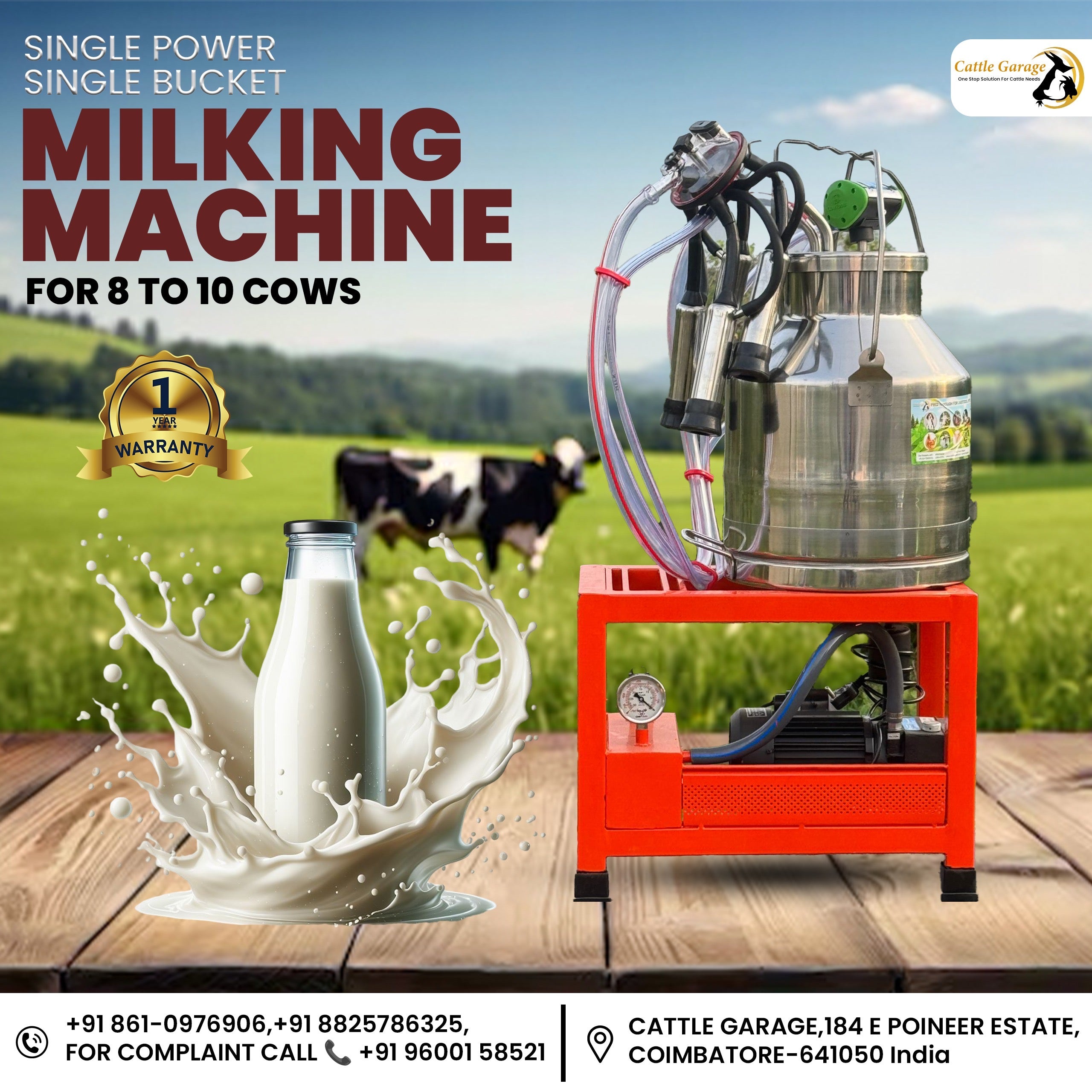 CG - Mini Milking Machine for (8 to 10 Cows) – Cattle Garage